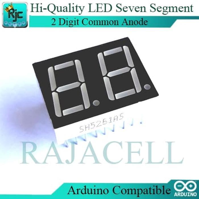 2 Digit LED Seven Segment 7 segmen 0.56" inch Red Common Anode Merah ...