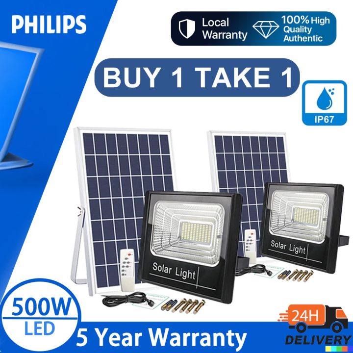 PHILIPS Solar Light for Outdoors Waterproof LED Flood Light with Solar ...