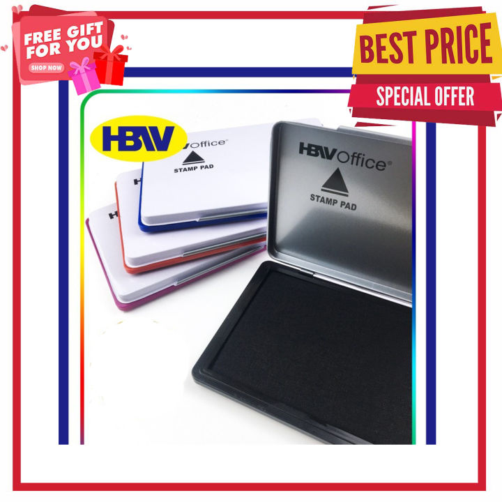 HBW Stamp Pad HBW Office Stamp Pad With Ink & W/o Ink Stationary School ...
