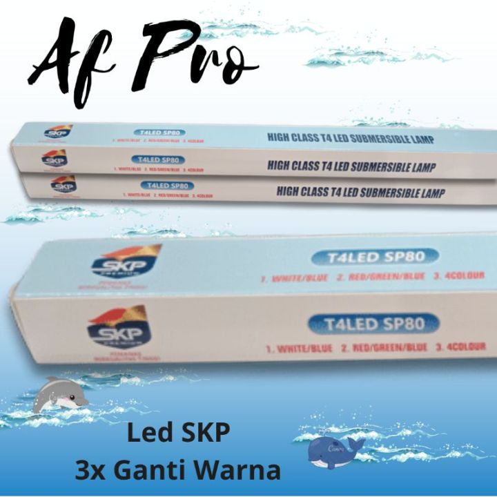 Lampu LED Celup Aquarium SKP T4LED SP 80 3X GANTI WARNA + PACKING PIPA ...