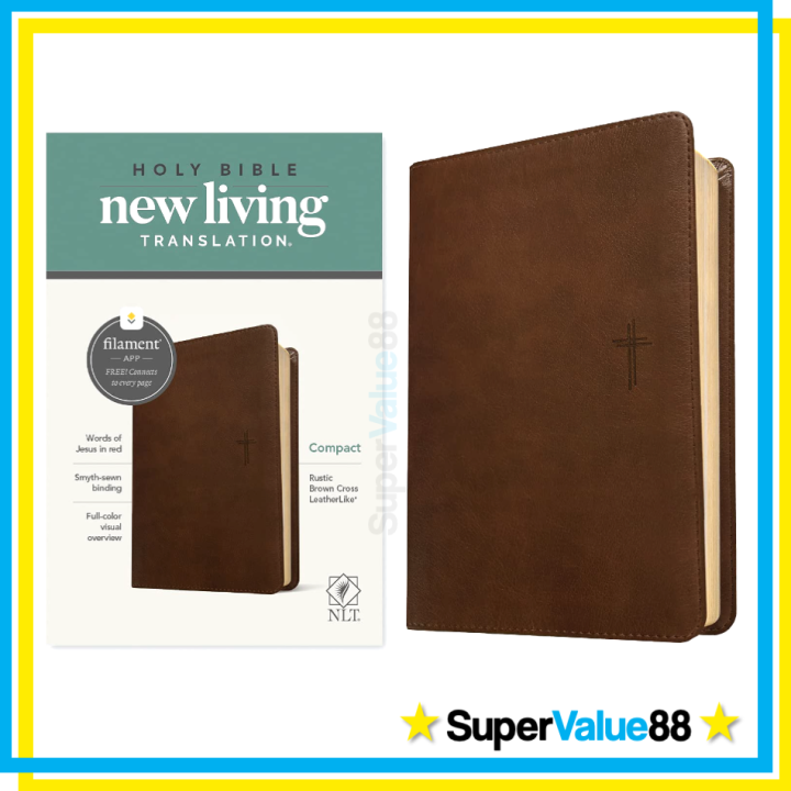 NLT Filament Bible, App Enabled Edition (LeatherLike, Rustic Brown ...