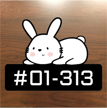 Cute Bunny House Unit Number Plate | Acrylic Signage | Lazada Singapore