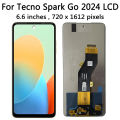 Lipodi BG6 LCD Tecno 6.6 "นิ้วสำหรับ Tecno Spark GO 2024 LCD BG6จอแสดง ...