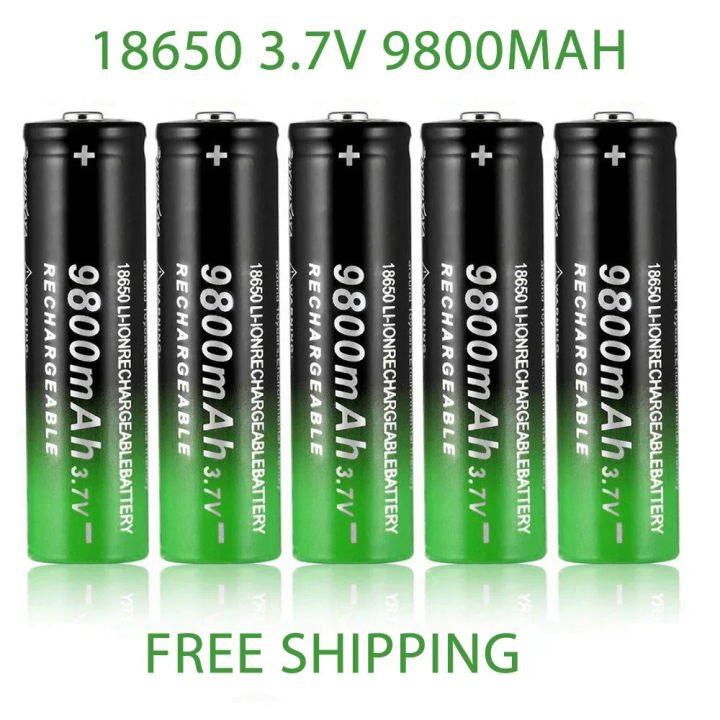 2023 New 18650 3.7V 9800mAh Rechargeable Flashlight Torch Headlamp Li-ion Rechargeable Battery ...