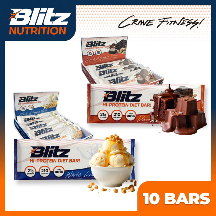 10-Bar Protein Bar Variety Pack (5 bars per flavor - Dark Chocolate ...