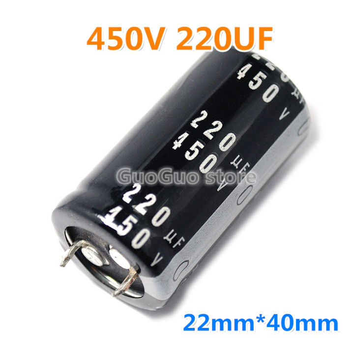 2pcs 450V 220UF 220uF/450v electrolytic capacitor 22mm*40mm | Lazada PH