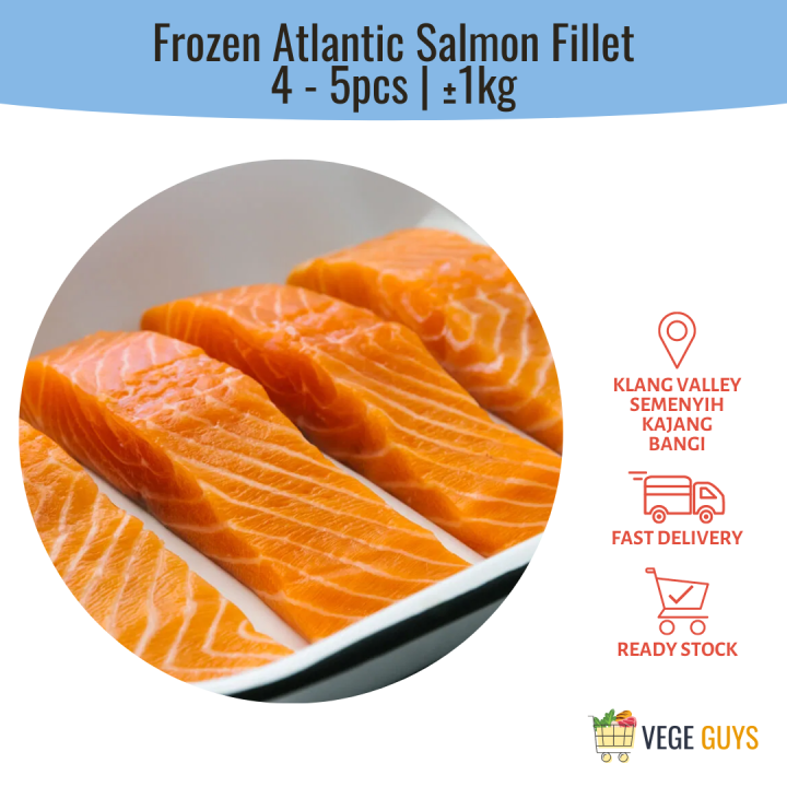 Frozen Atlantic Salmon Fillet 三文鱼片 (+/-1kg) | Lazada