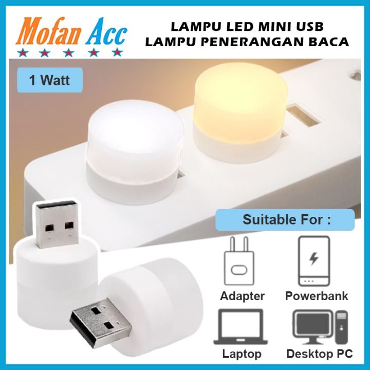 LAMPU LED MINI USB PORTABLE / LAMPU PENERANGAN UNTUK BACA BELAJAR TIDUR ...