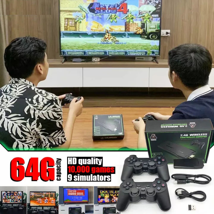 Portable 4K T V Video Game Console With 2.4G Wireless Controller Family ...