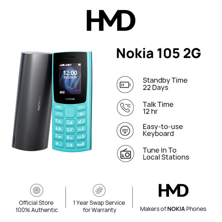 【Official Store】HMD&Nokia 105 2G/4G Brand New Keypad Basic Feature ...