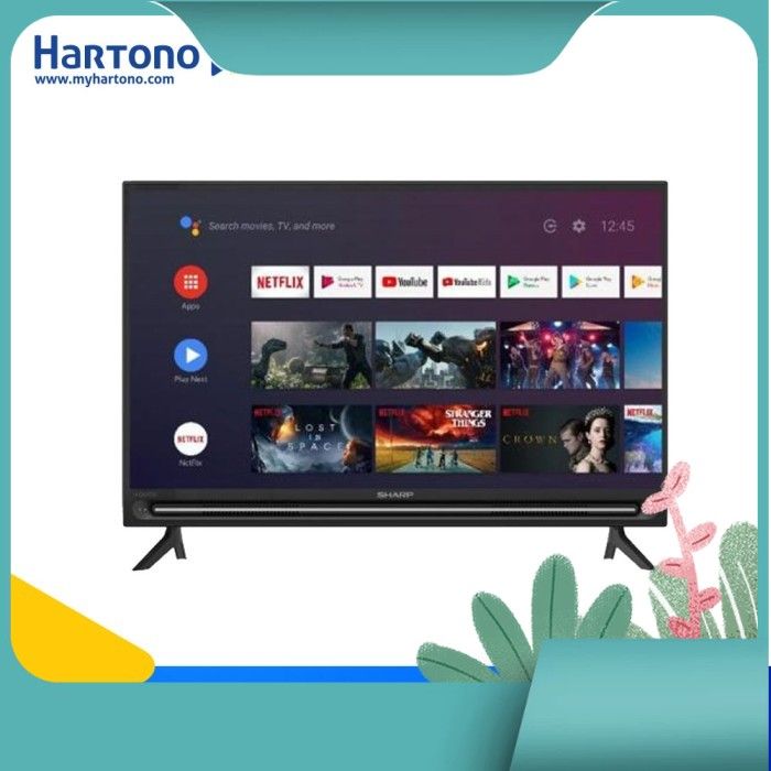 SHARP LED TV 32 INCH ANDROID SMART (DVB-T2) 2T-C32EG1I | Lazada Indonesia