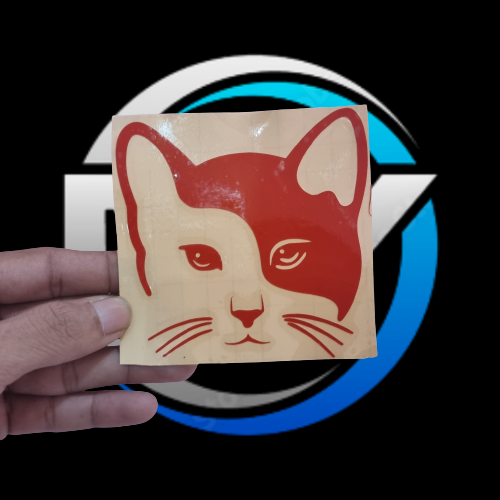 CUTTING STIKER KUCING LUCU IMUT GEMOY , sticker variasi LAPTOP MOTOR ...