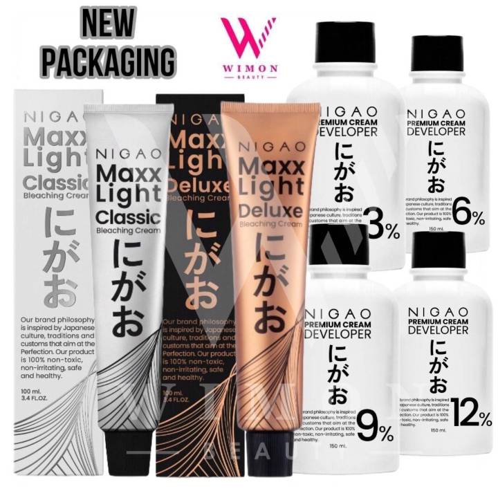 Nigao Maxx Light Classic/Deluxe Bleaching Cream 100 ml.ครีมฟอก นิกาโอะ แม็กซ์ ไลท์ คลาสสิก/ดีลัก ...