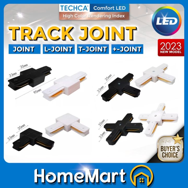 【JOINT】LED Track Light Rail Joint Lampu Track Joint Light L-Joint T ...