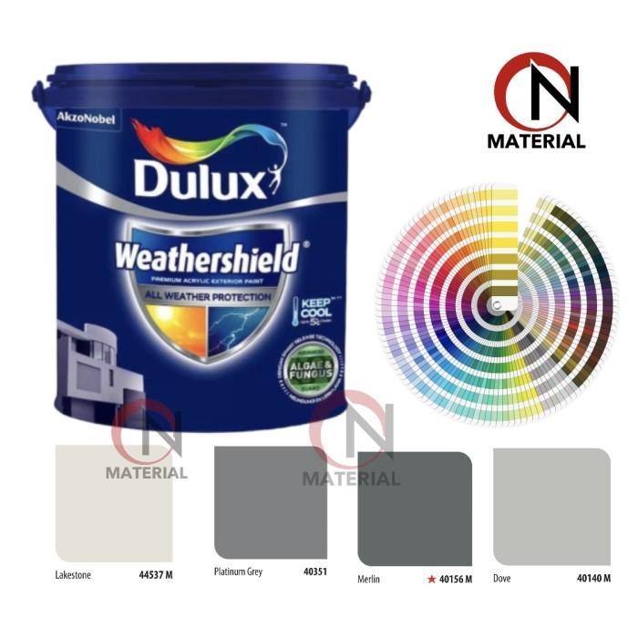 DULUX WEATHERSHIELD 20L / DOVE / PLATINUM GREY / MERLIN / LAKESTONE-The ...