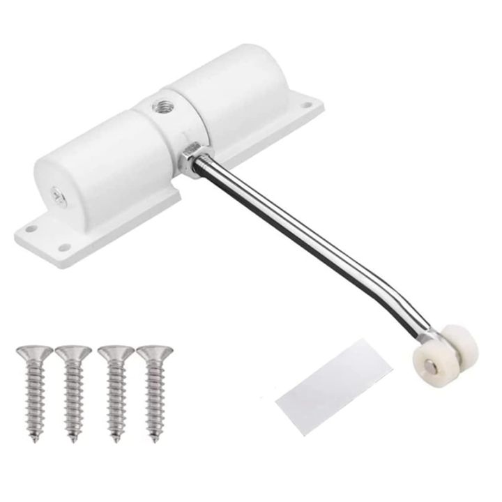 Automatic Door Closer White Metal Zinc Alloy Safety Spring Door Closer ...