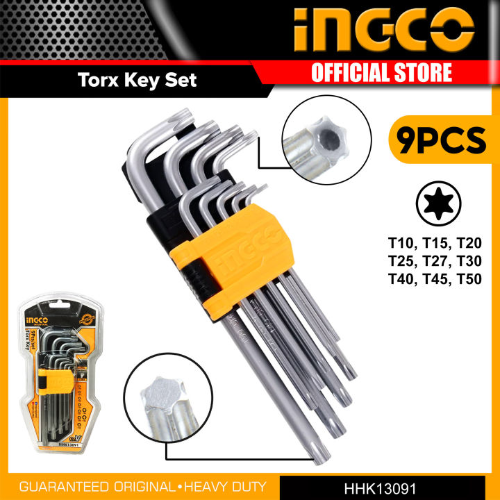 INGCO 9pcs Torx Key Set T10-T50 HHK13091 IHT | Lazada PH