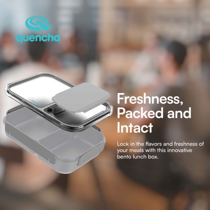 Quencha Lunch Box With Compartments 1200ml Bento Box Food Container ...