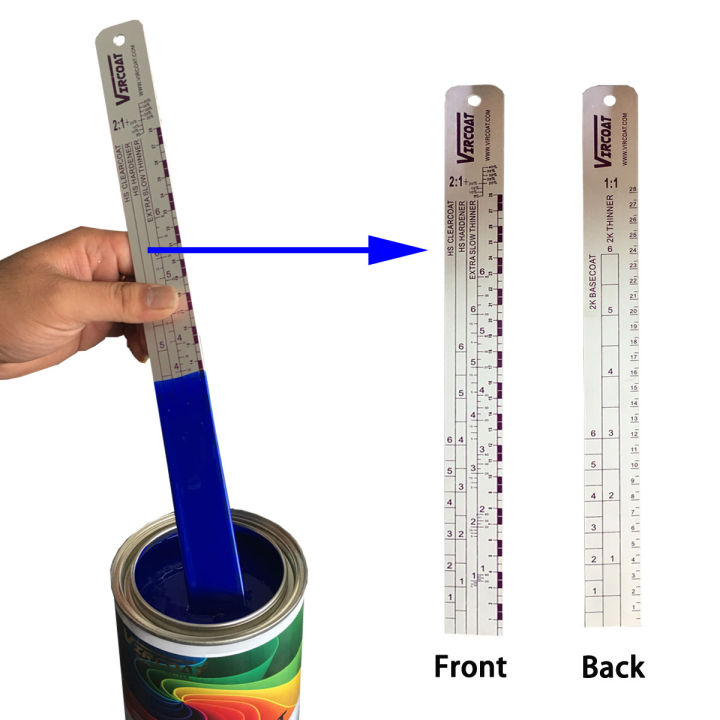 VIRCOAT Paint Mixing Ruler/ Car Paint Measuring Scale Mixing Ruler ...