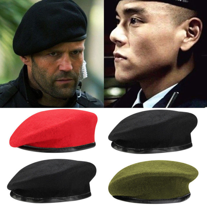 Men's Wool Beret Octagon Hat French Artist Hat Felt Painter Cap Soldier ...