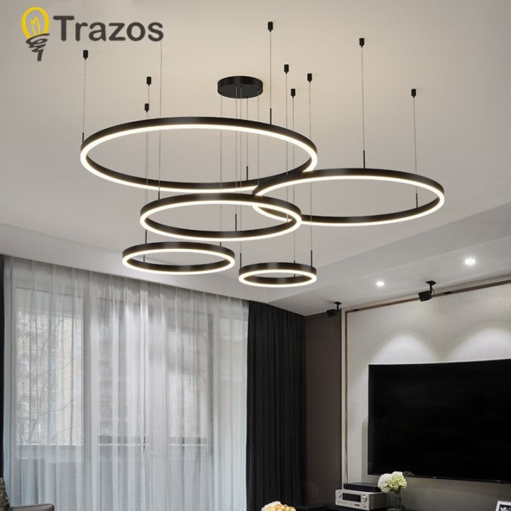 TRAZOS Living Room Large Ceiling Lights Chandeliers Loft Modern Light ...