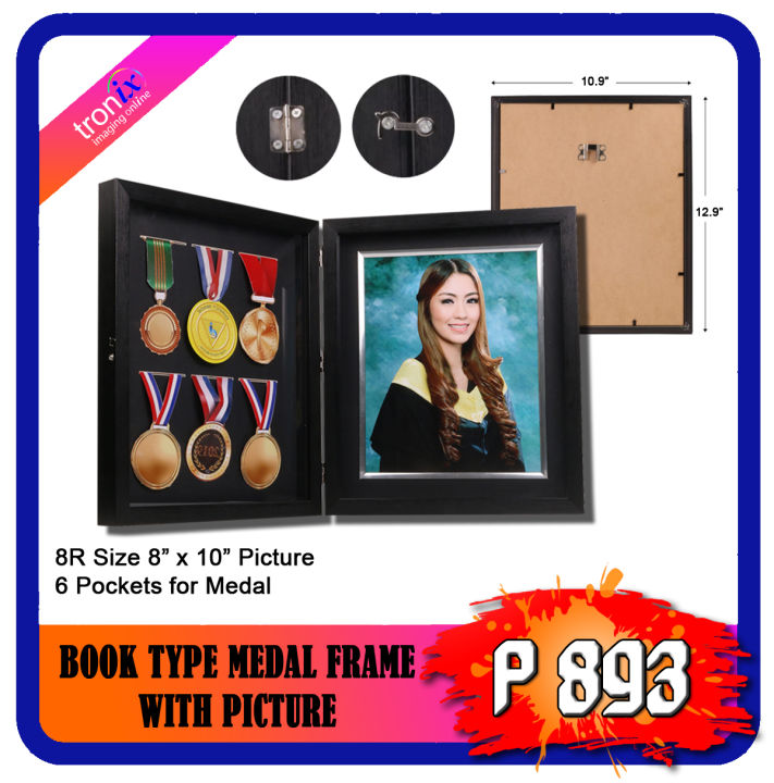 troniximaging Tronix Booktype Medal Frame - Black Polystyrene Medal ...