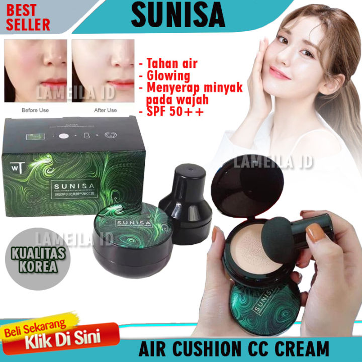 {SEDANG DISKON} Sunisa Bedak Glowing Anti Air Lagi Viral Tahan Lama Bedak Korea Waterproof BB ...