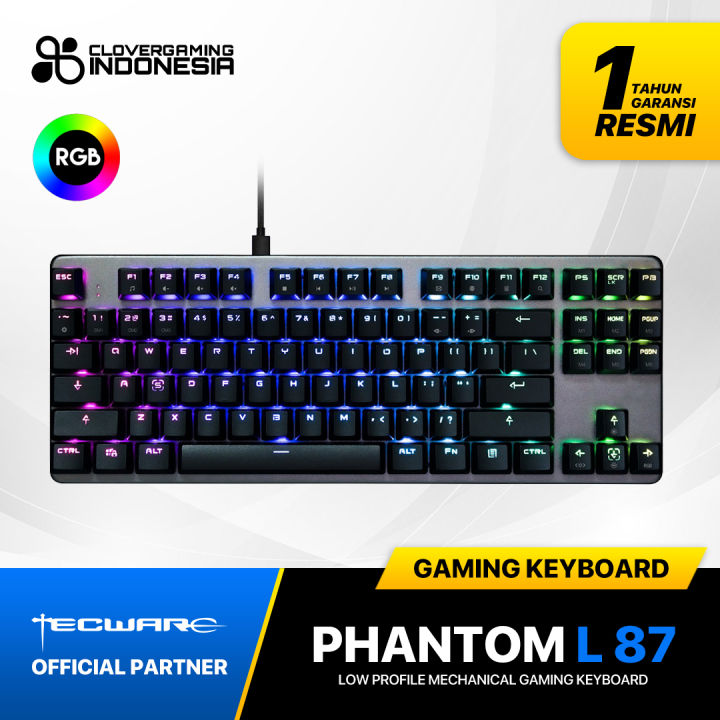 Tecware Phantom L 87 RGB Low Profile - Mechanical Gaming Keyboard | Lazada Indonesia