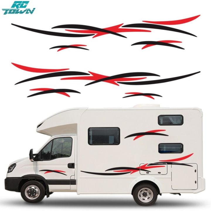 Vinyl Stripes Graphics Decal Stickers Kit for Caravan RV Travel Trailer ...