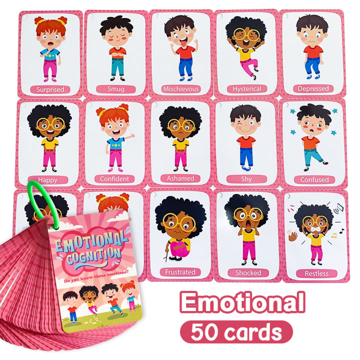 My Feeling Emotions Cards Kids Education Flash Cards Vocabulary ...