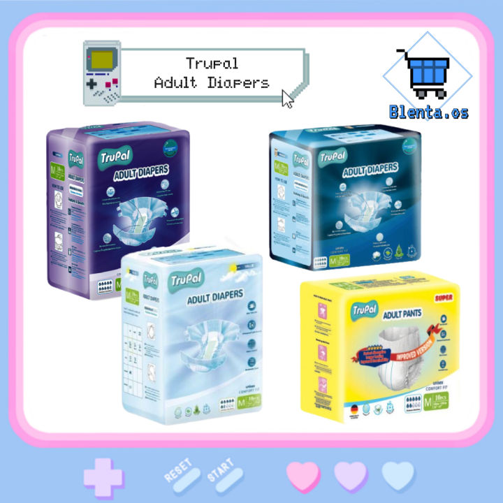 [Bundle of 3]Trupal Adult Diapers Tape/Pants Supreme/Premium/Super ...
