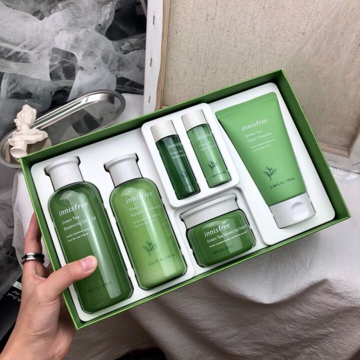 Innisfree green tea set store
