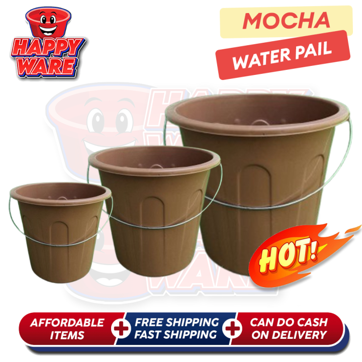 Happyware Mocha Water Pail / Timba with Handle High Quality | Lazada PH