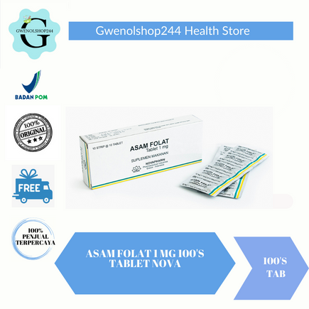 Asam Folat 1 MG 100's Tablet Nova - Folic Acid | Lazada Indonesia