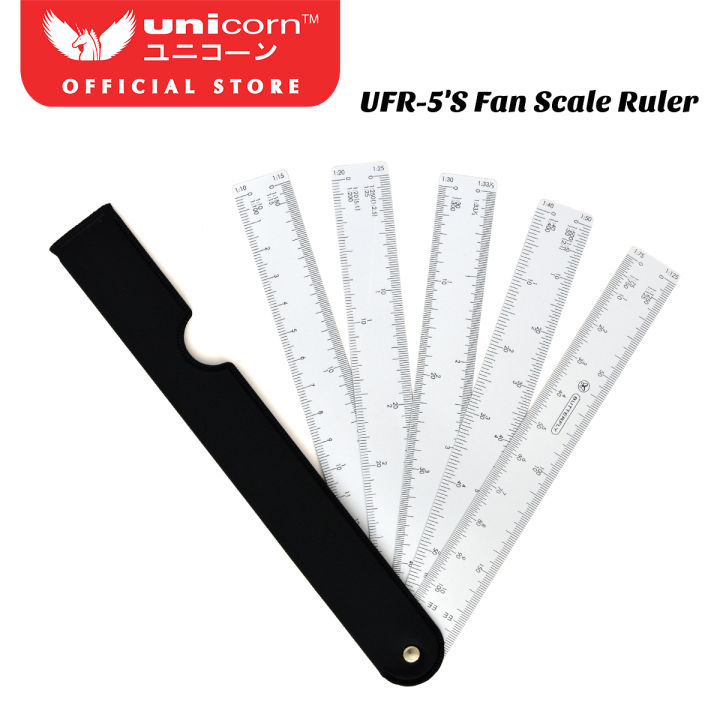 Unicorn UFR-5'S Fan Scale Ruler | Lazada