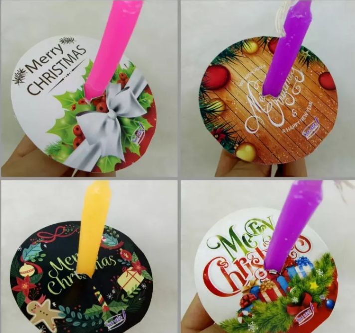 1 PACK TATAKAN LILIN NATAL TEMA MERRY CHRISTMAS | Lazada Indonesia