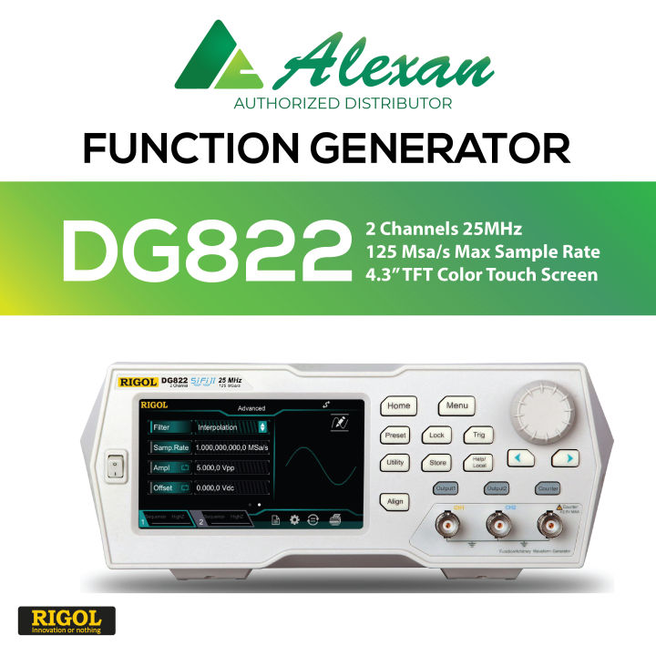 Rigol DG822 - 25 MHz Function Generator / Arbitrary Waveform Generator, 2 Channel | Lazada PH
