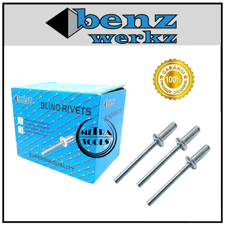 BENZ Paku Rivet 3,2mm 1000 Pcs Blind Rivet Tipe 435 Paku Rifet Ripet ...