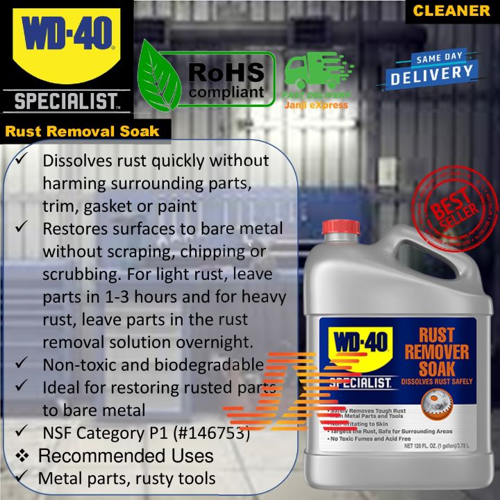 WD-40 Specialist Rust Removal Soak 1 Gallon WD40 Rust Remover Soak 3 ...