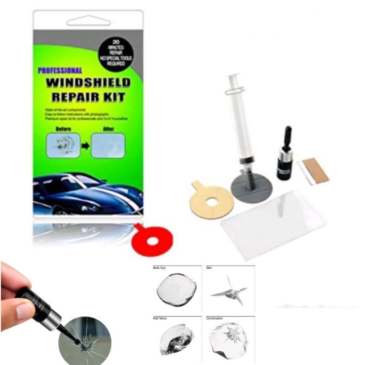 Glass Repair Kit tools tool Car Crack Mobile Phone Screen Windshield ...