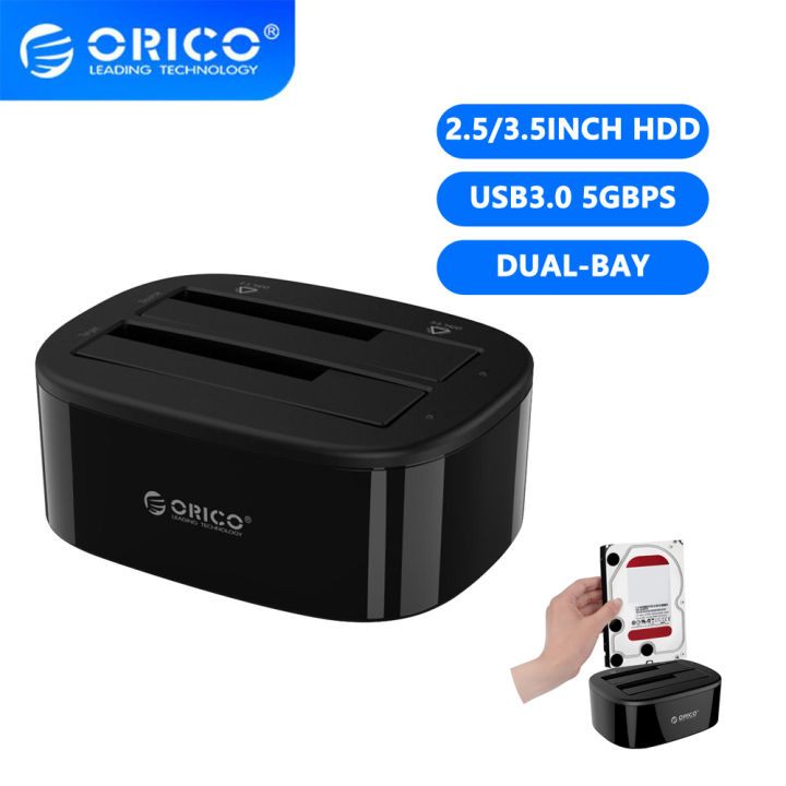 ORICO HDD Docking Station Dual-bay Hard Drive Docking Station for 2.5/3 ...
