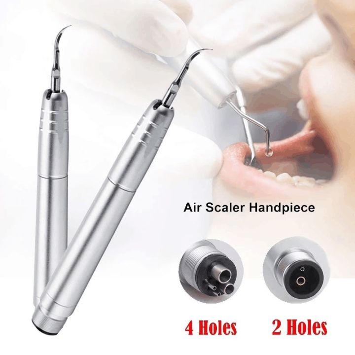 Dental Ultrasonic Air Scaler 4/2 Hole Scaler Head Set with 3 Tips ...