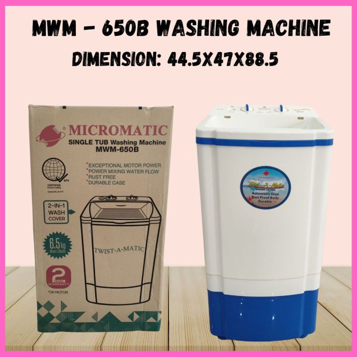 Micromatic Single Tub Washing Machine 6.5kg Capacity | Lazada PH
