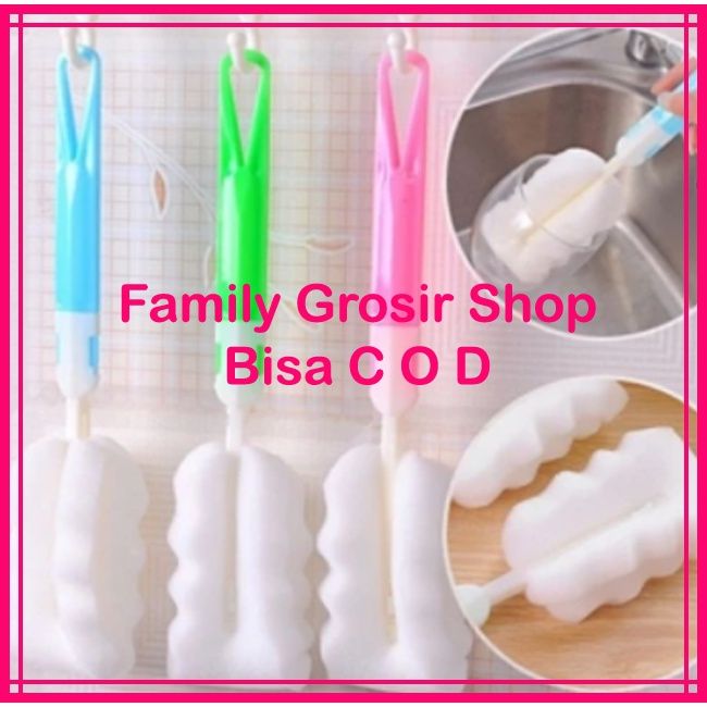 Spons Putih Sikat Botol Putih Pembersih Botol Minum Susu/Gelas | Lazada ...