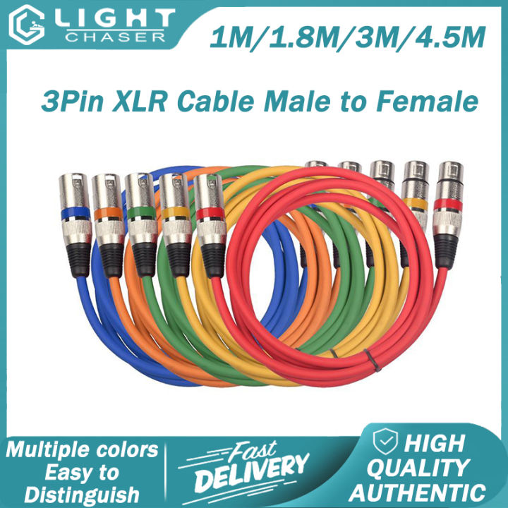 5PCS Color Microphone XLR Balance Cable Cannon Male Female Audio ...