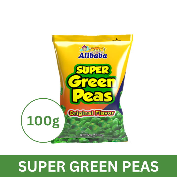 Alibaba Crunchy Green Peas 100g (Dried Vegetable Chips, Perfect Snack ...