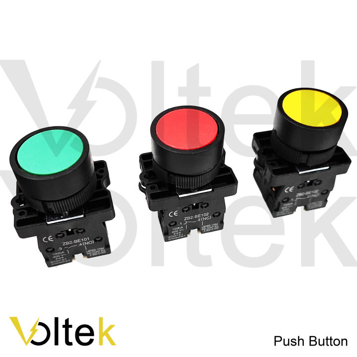 Push button switch 30mm Green, Red, Yellow for electrical use | Lazada PH