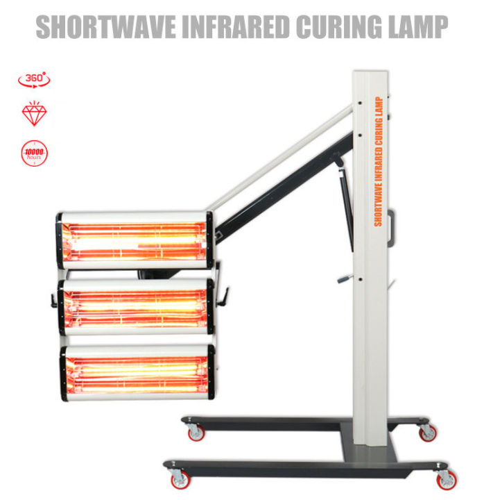 3600W Shortwave Infrared Paint Dryer with Timer & Stand For 2K Car ...