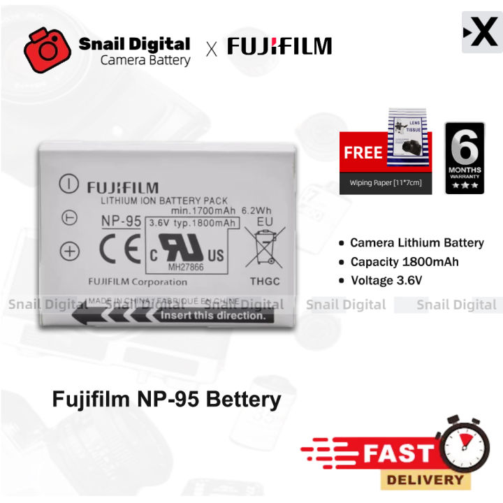 For Fujifilm Camera NP-95 Camera Battery for Fujifilm X100 X100S X100T ...