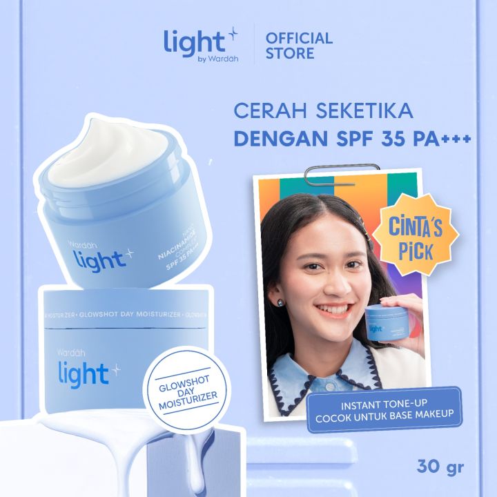 Light+ by Wardah Glowshot Day Moisturizer 30 g | Cream Niacinamide ...